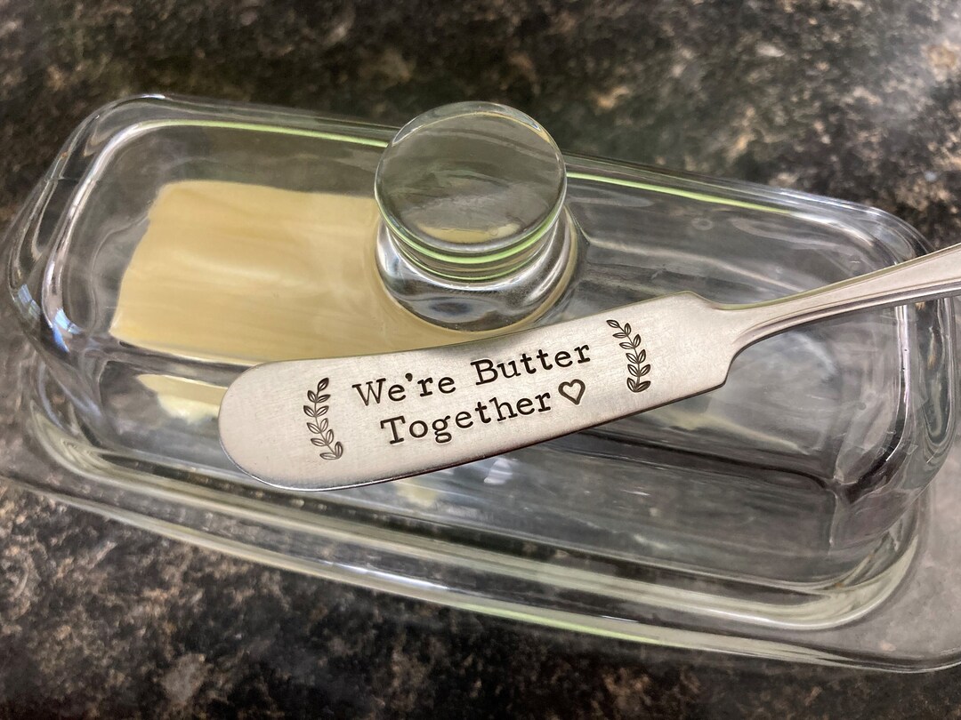 Butter Knife: We're Butter Together, Stamped Vintage Silver Spreader ...