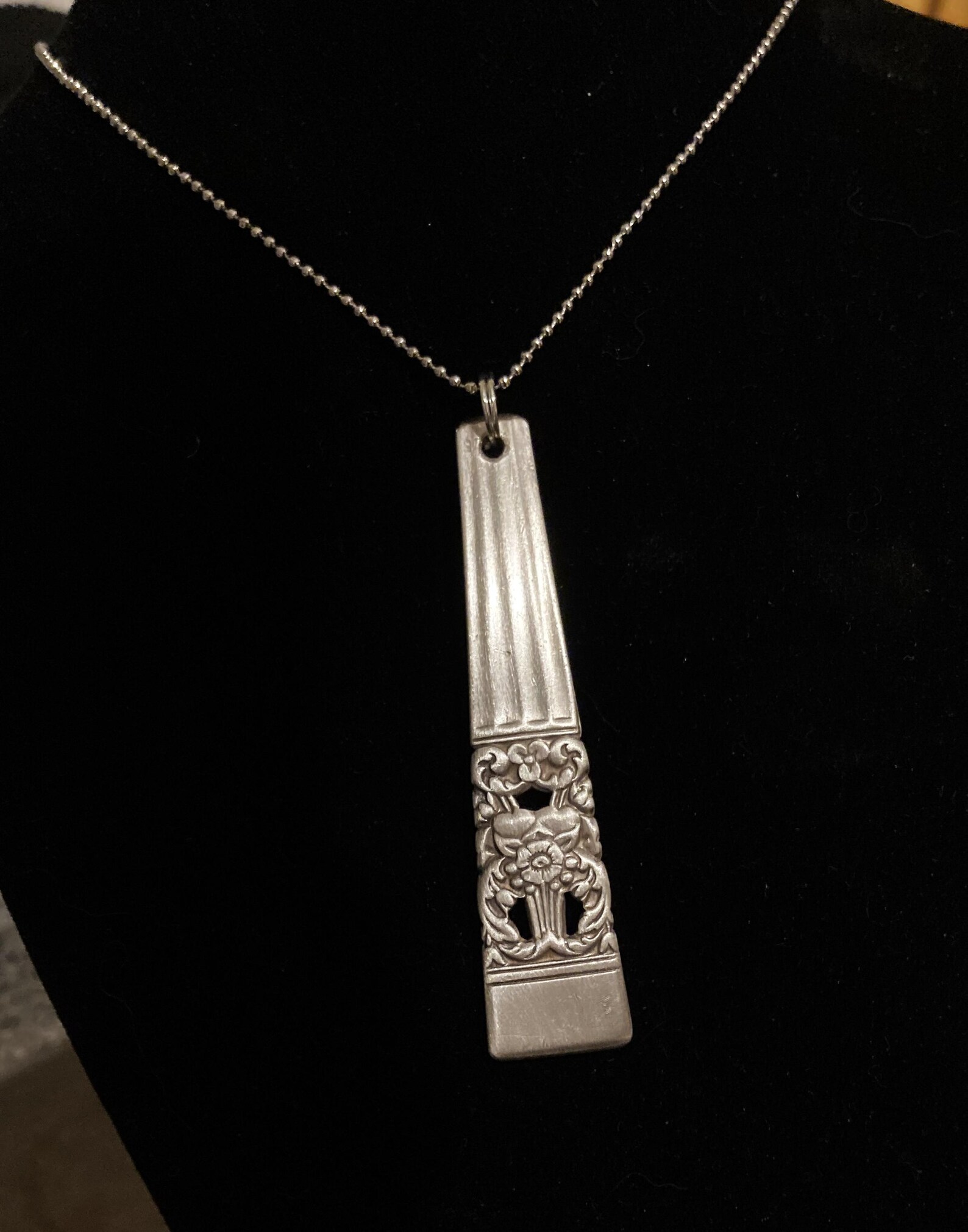 Spoon Necklace, Silverware Jewelry, Vintage Silver Plated Spoon Handle ...