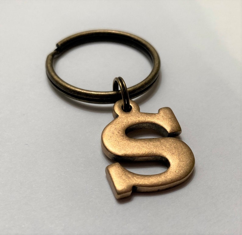 S Keychain: Letter S Initial Key Chain Key Ring Keyring - Etsy