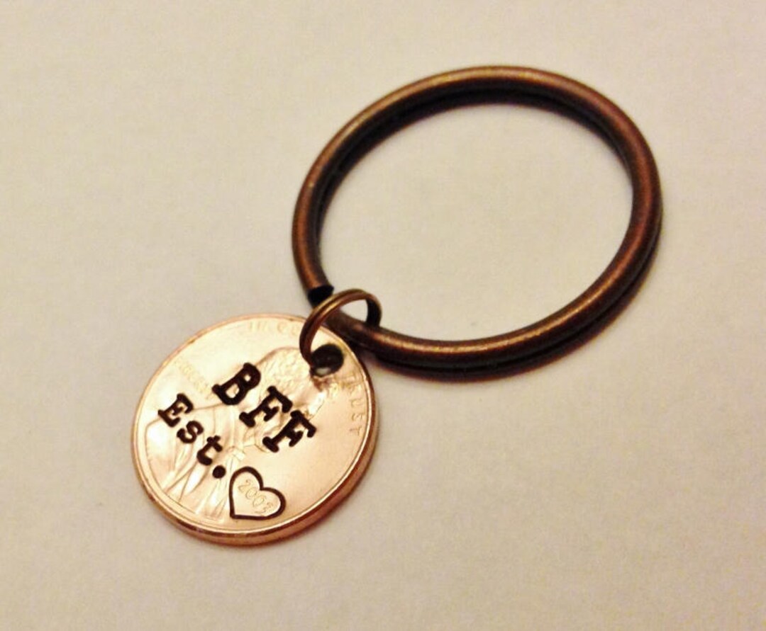 BFF Keychain, Best Friends Gift, BFF Established Year, Besties, Lucky ...