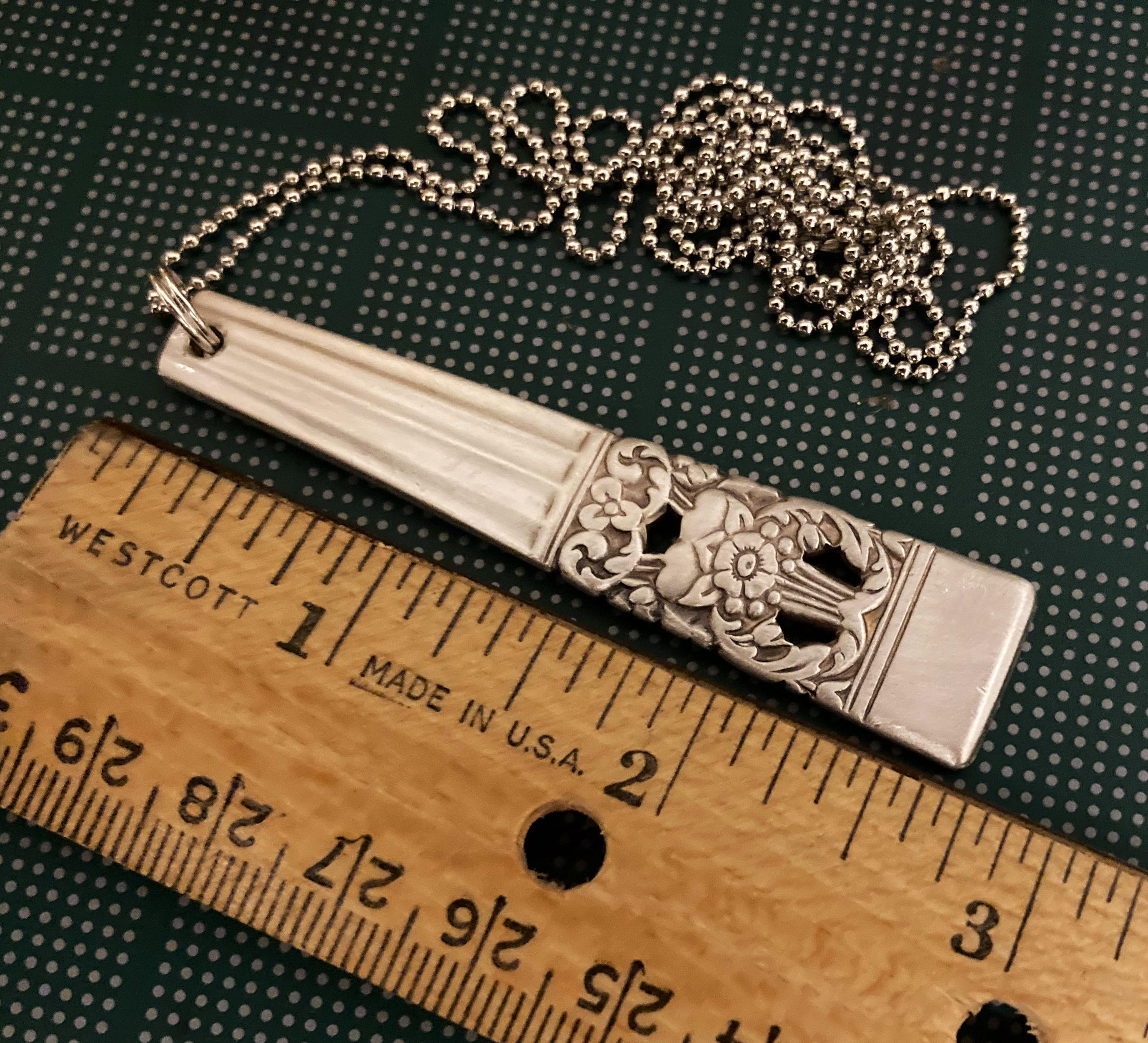 Spoon Necklace, Silverware Jewelry, Vintage Silver Plated Spoon Handle ...