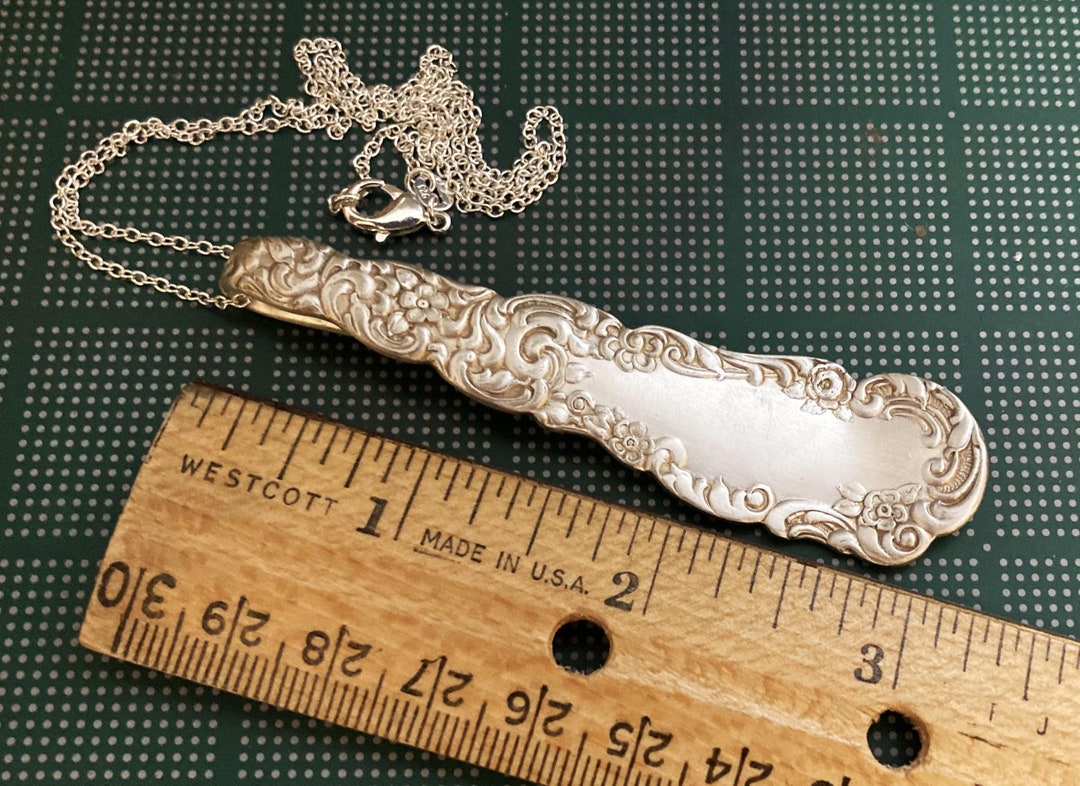 Vintage Spoon Necklace, Silver Flatware Jewelry, Upcycled Reclaimed ...
