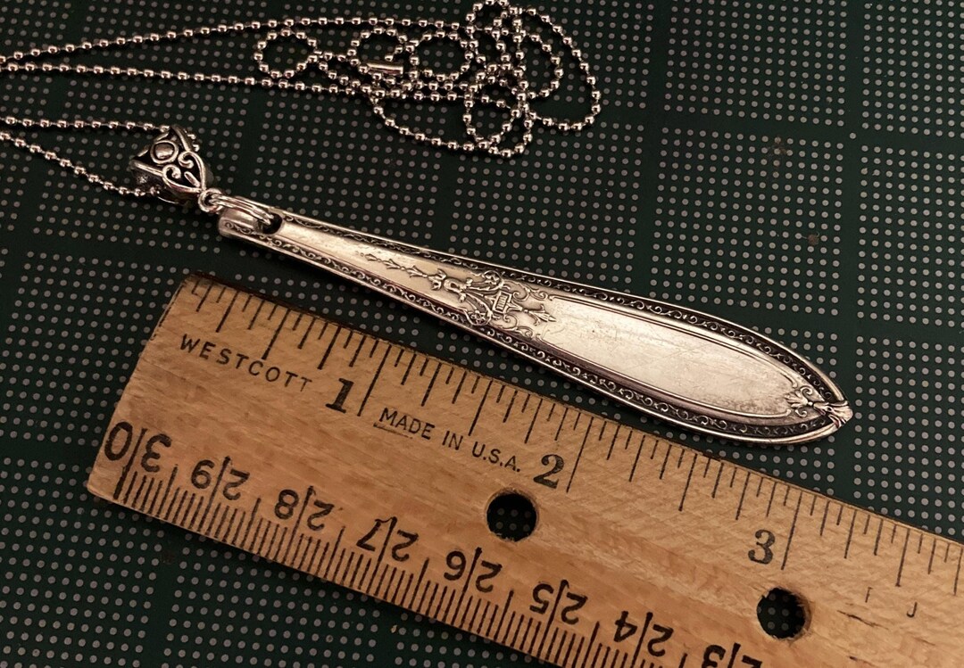 Silver Pendant Necklace, Upcycled Jewelry, Vintage Antique Recycled ...