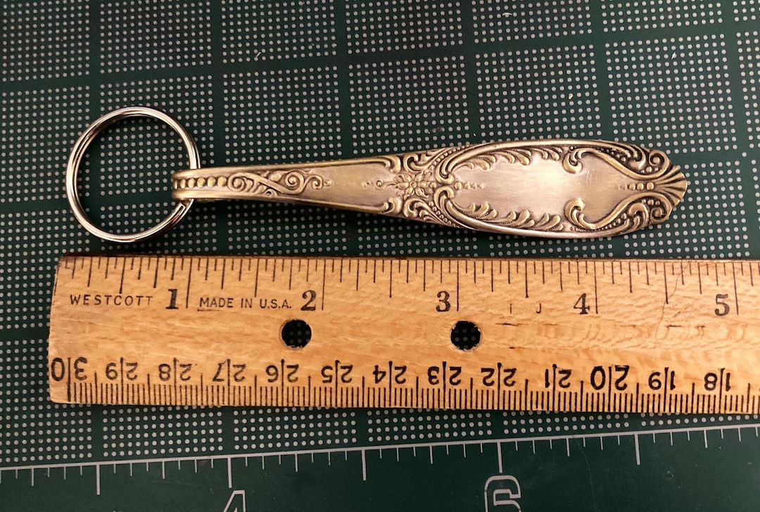 Silverware Key Chain, Vintage Silverplate Spoon Key Chain Key Ring ...