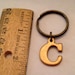 C Initial Keychain: Letter C Key Chain, Key Ring, Keyring, Vintage ...