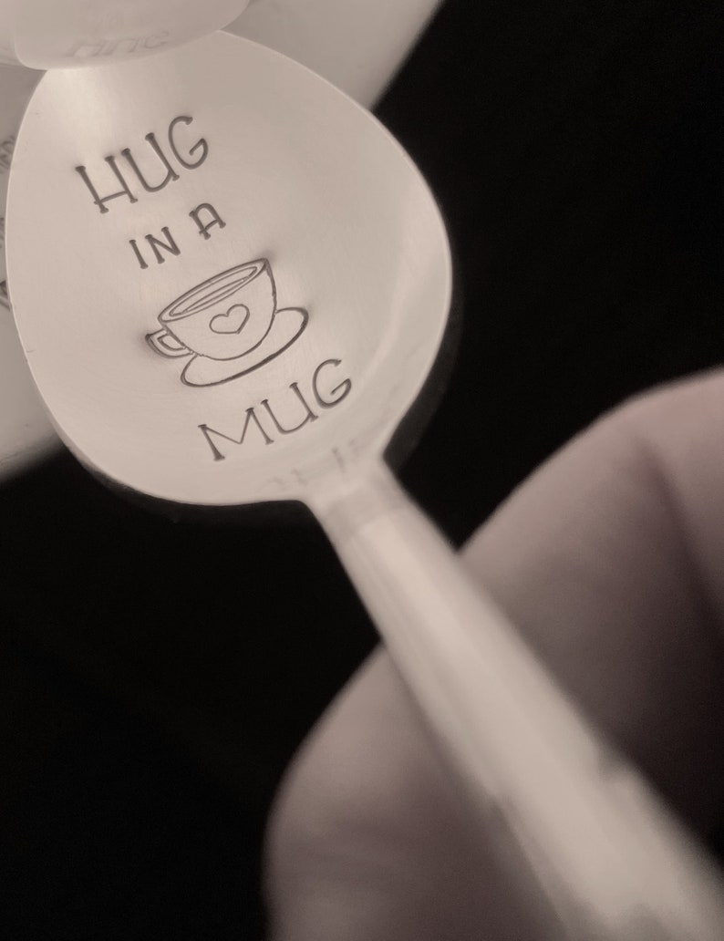 Hug in a Mug Stamped Spoon: Hot Tea Hot Chocolate Hot Cocoa - Etsy