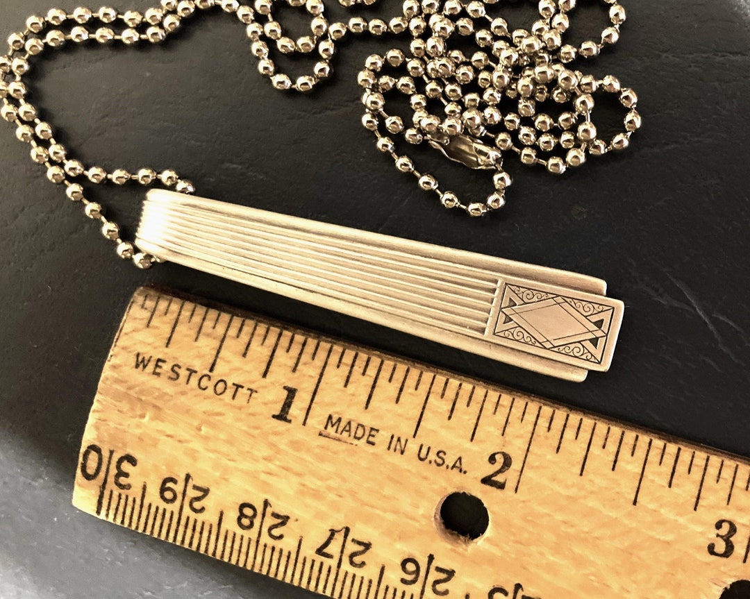 Spoon Necklace for Men Man Him Dad, Upcycled Vintage Antique Silver ...