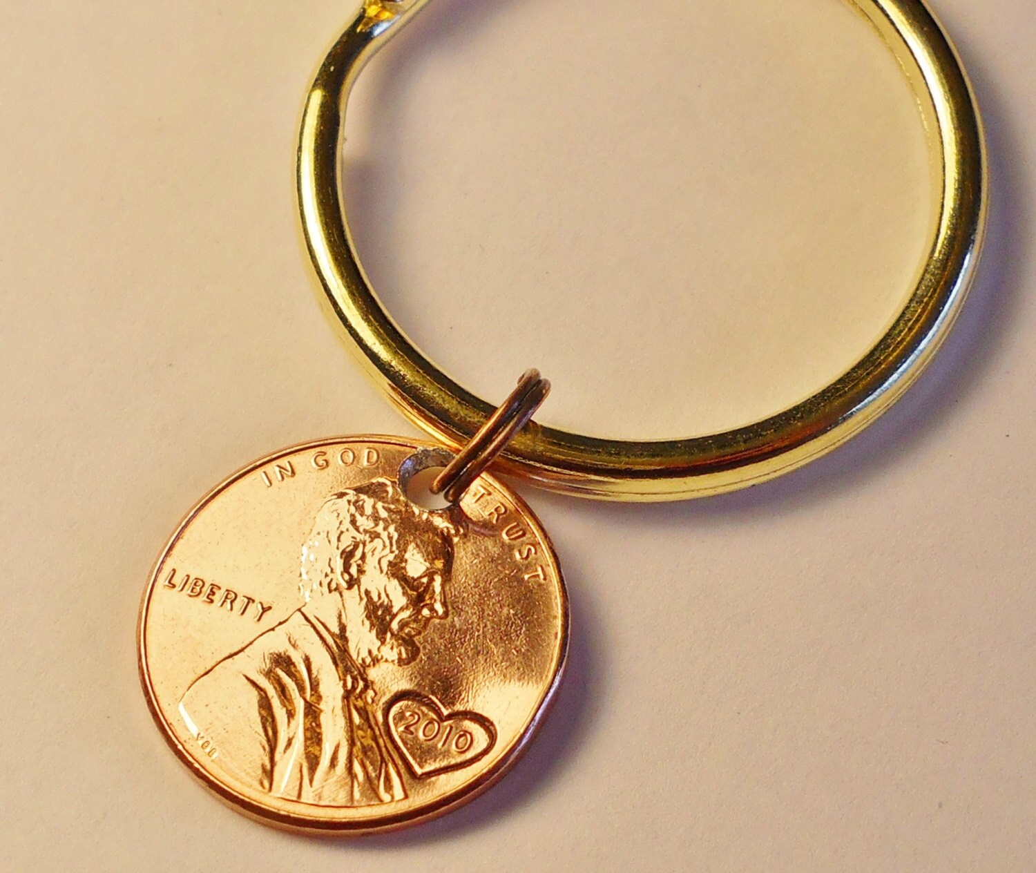 Customizable Penny Keychain: 1st 7th 50th Anniversary - Etsy