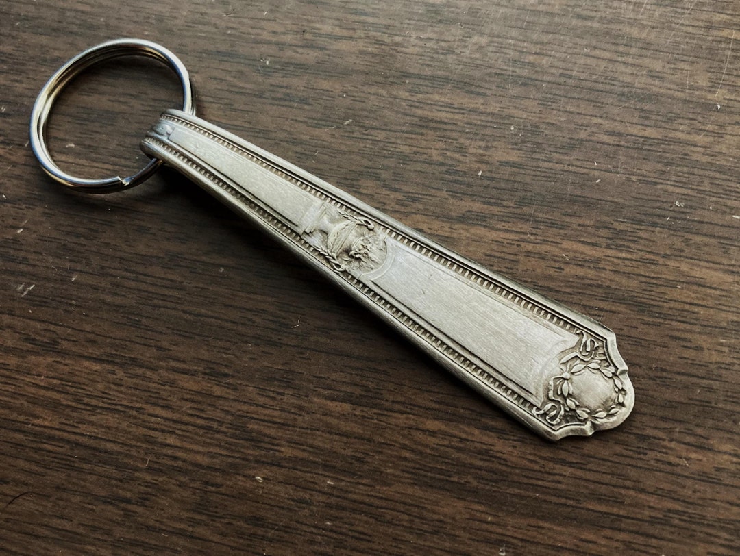 Spoon Key Ring, Vintage Silver Plate Silverware Key Chain Keyring ...