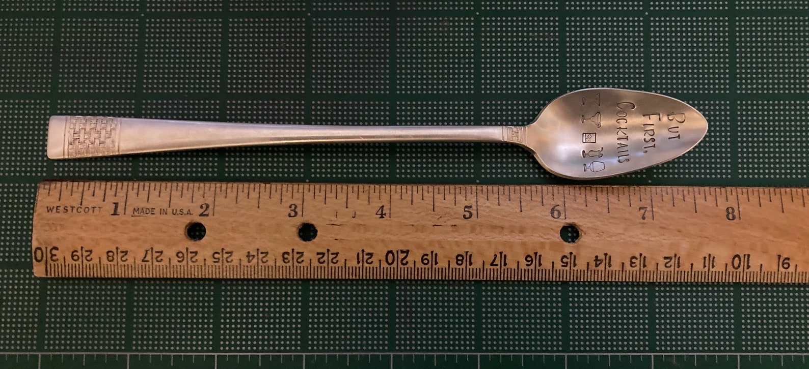 Cocktail Spoon, Stirrer Stirring Stir Stick, BUT FIRST COCKTAILS, Bar ...