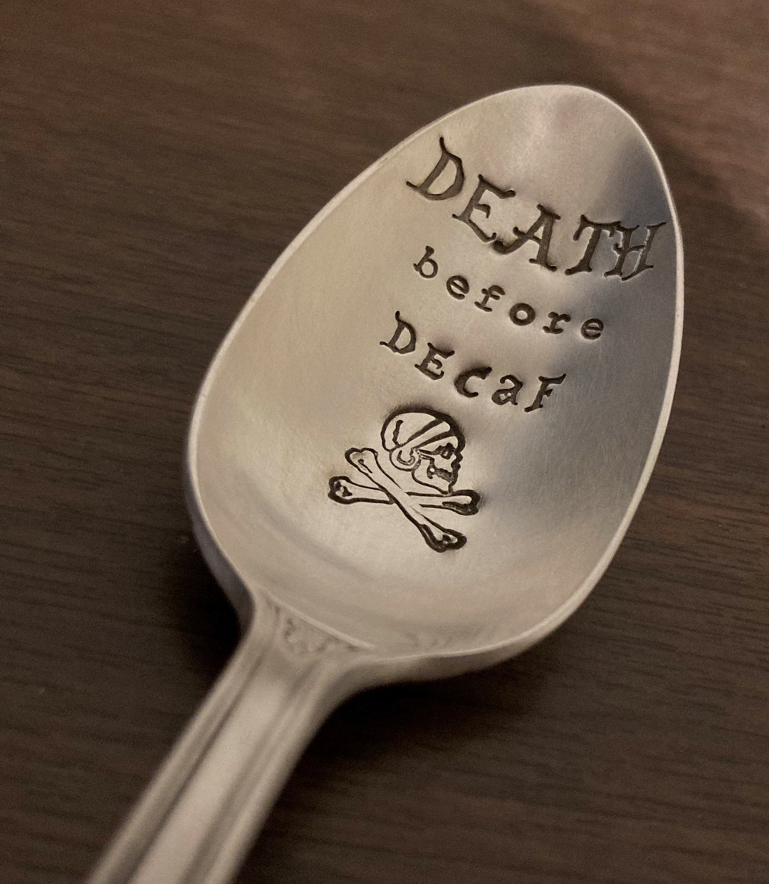DEATH Before Decaf Coffee Spoon: Coffee Lover, Caffeine Addict ...