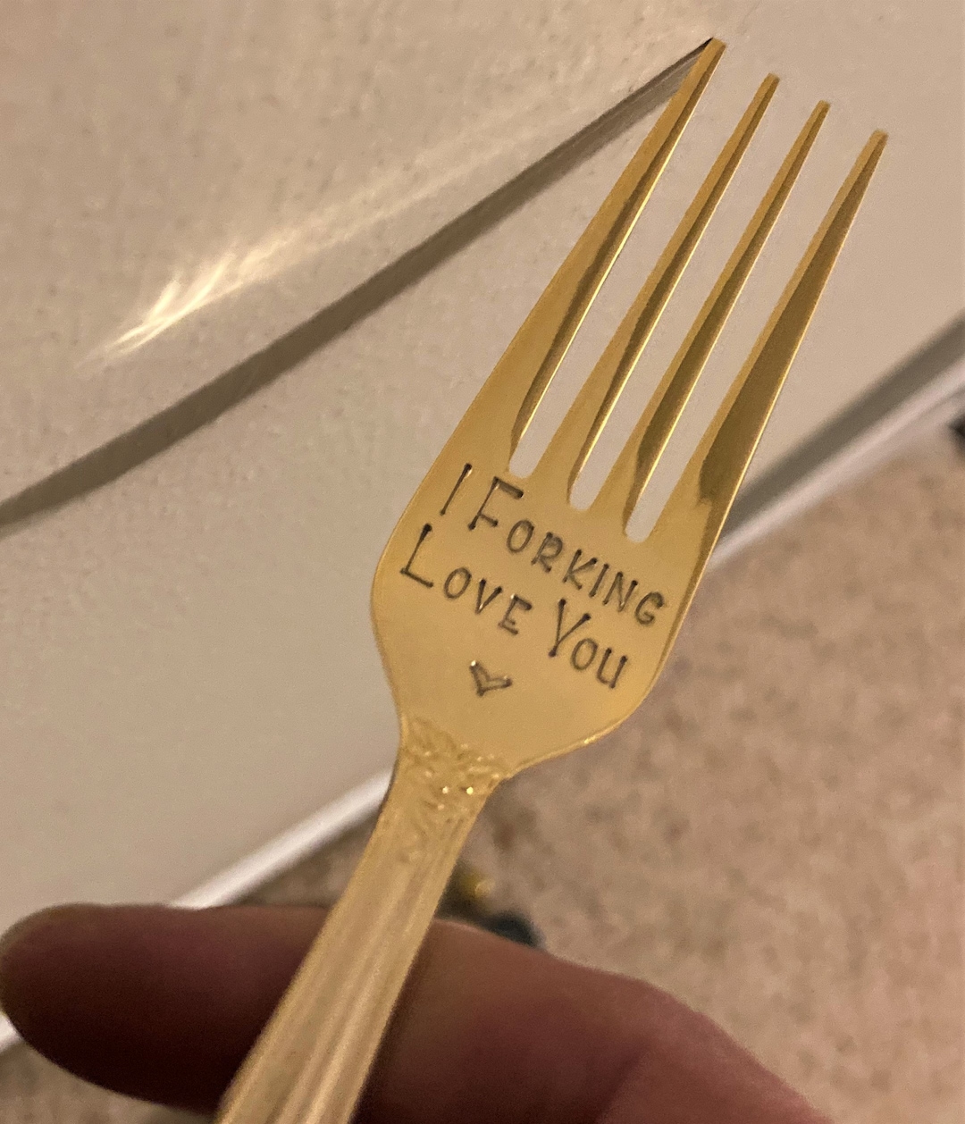 GOLD I Forking Love You Fork: Valentine's Birthday 50th Anniversary ...