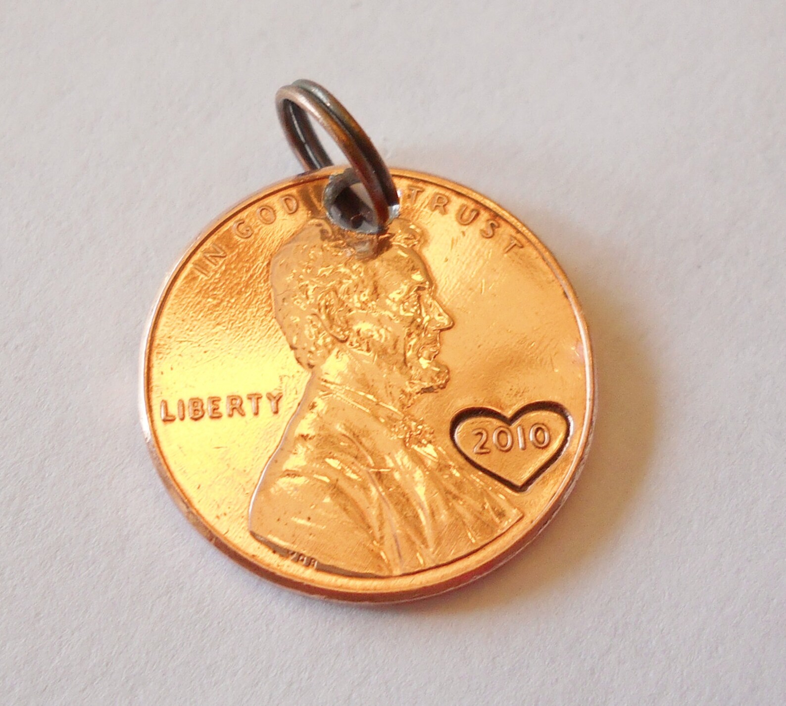 PENNY With A Heart Pendant: Boyfriend Girlfriend Gift 7th - Etsy