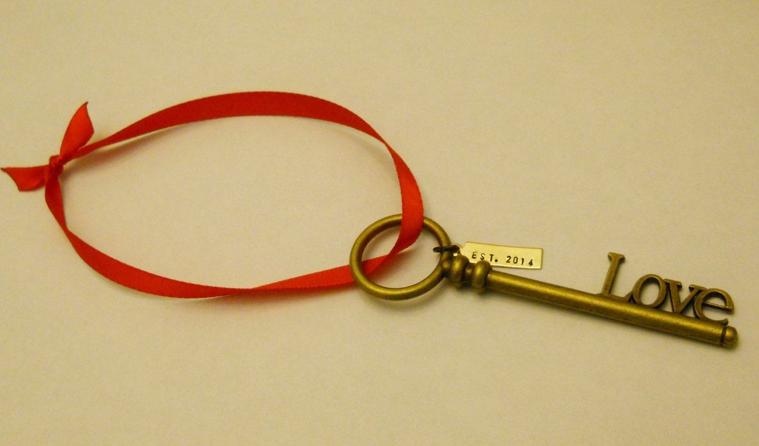 LOVE Skeleton Key Ornament: Our 1st First Christmas Ornament - Etsy