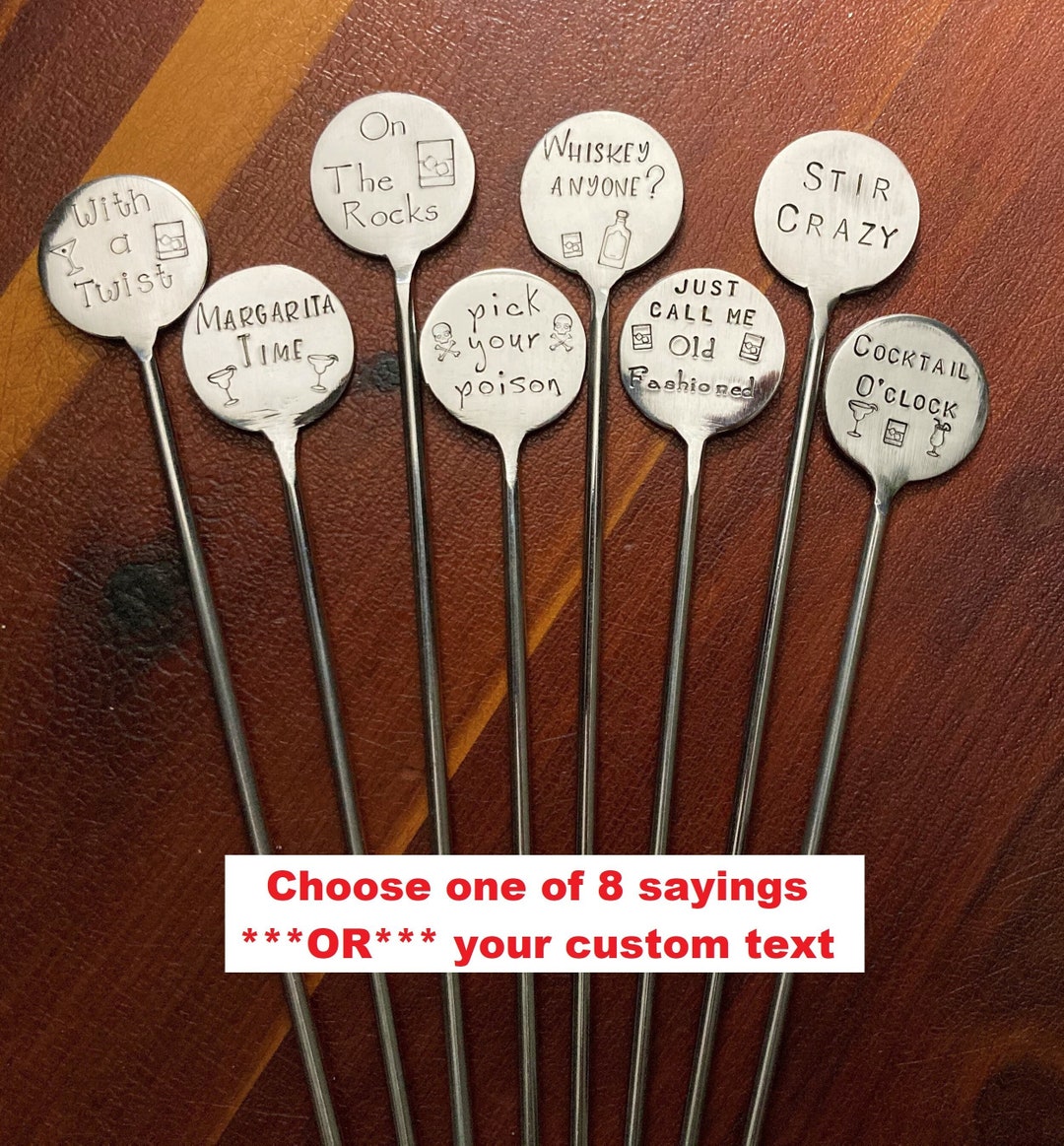Cocktail Stirrers Stir Sticks, Metal Swizzle Stick, Stainless Steel ...