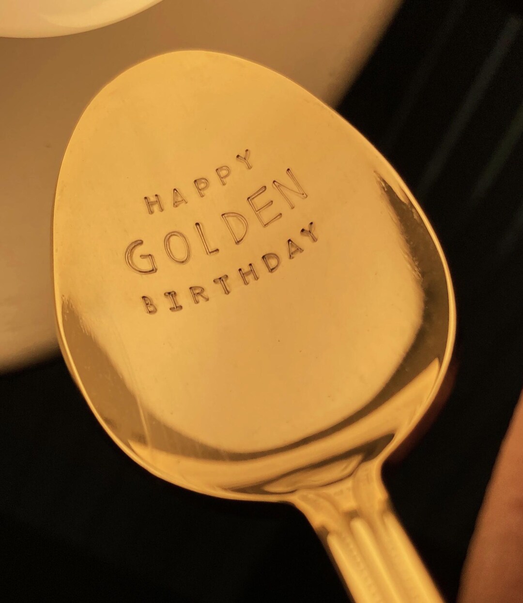 Golden Birthday Gift: Happy Golden Birthday Spoon, Lucky Birthday, 50th ...