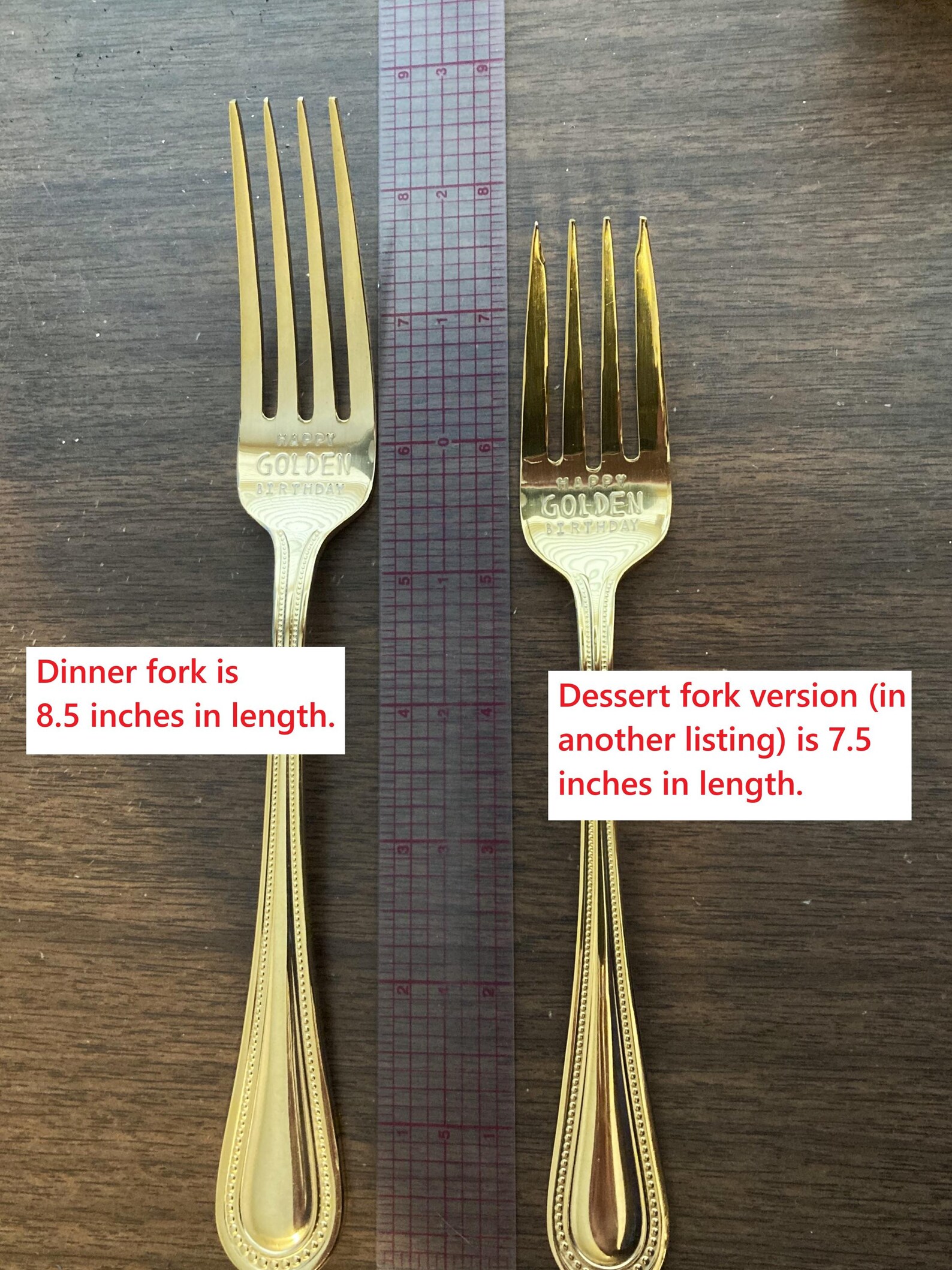 Golden Birthday Gift: Happy Golden Birthday Fork, 50th Birthday ...