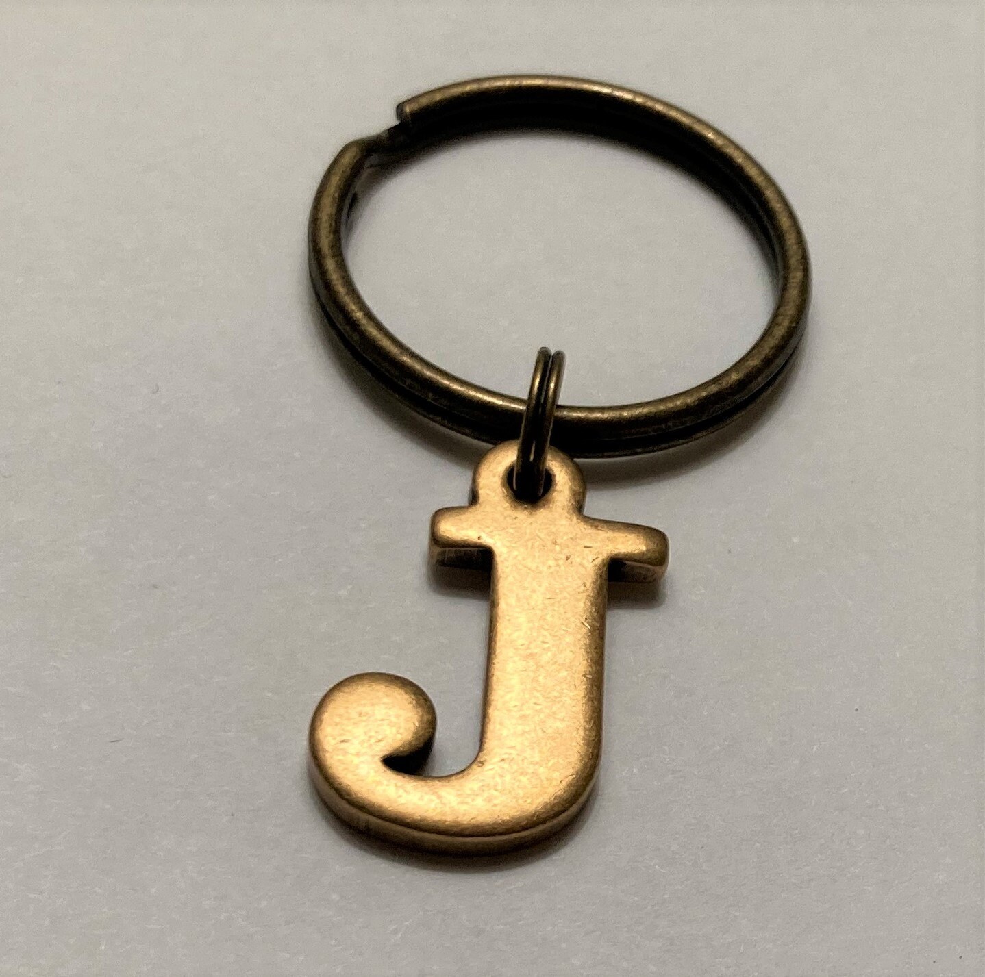 J Keychain: Letter J Initial Key Chain Key Ring Keyring | Etsy