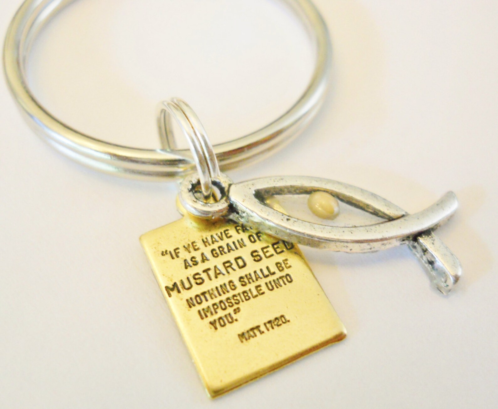 Faith the Size of a Mustard Seed Keychain Mustard Seed Gift - Etsy
