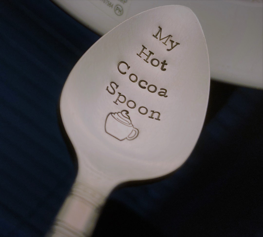 Hot Chocolate Spoon OR My Hot Cocoa Spoon Stamped Teaspoon - Etsy UK