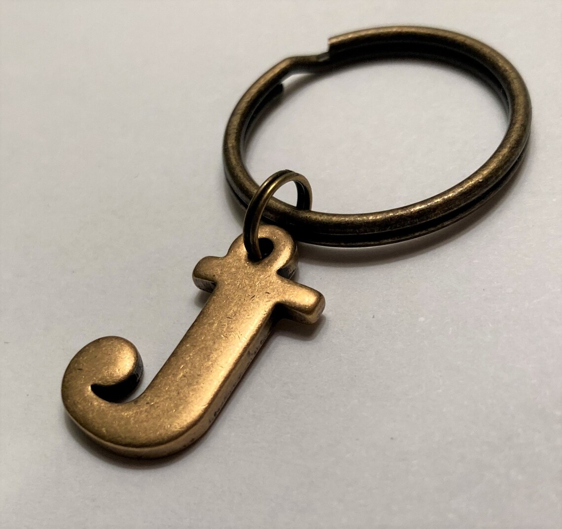J Keychain: Letter J Initial Key Chain Key Ring Keyring - Etsy