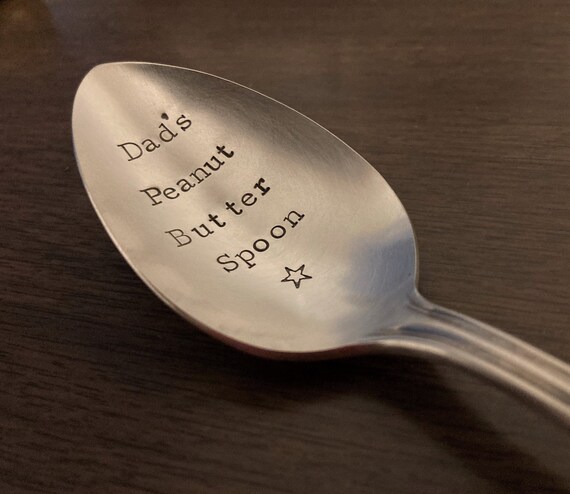 Peanut Butter Spoon, Custom Personalized Name, Hand Stamped Teaspoon or ...