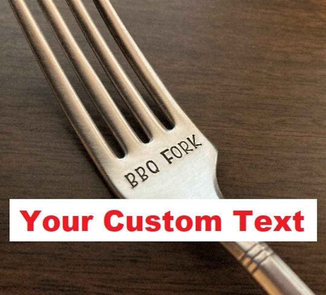 Custom Fork, Personalized Hand Stamped Engraved Fork Gift, Vintage ...