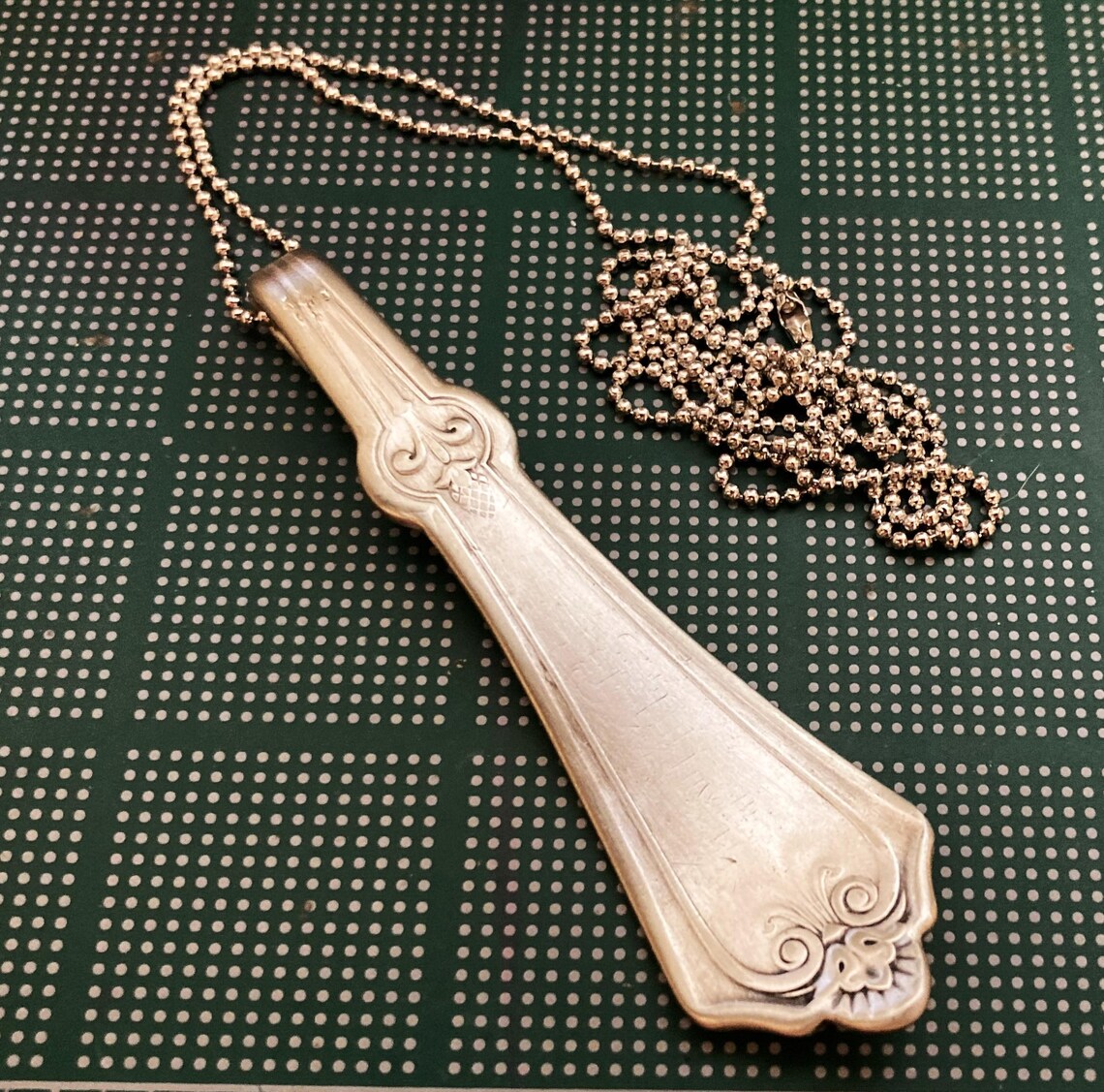 Silverware Pendant Necklace, Spoon Jewelry, Vintage Silver Plate Spoon ...