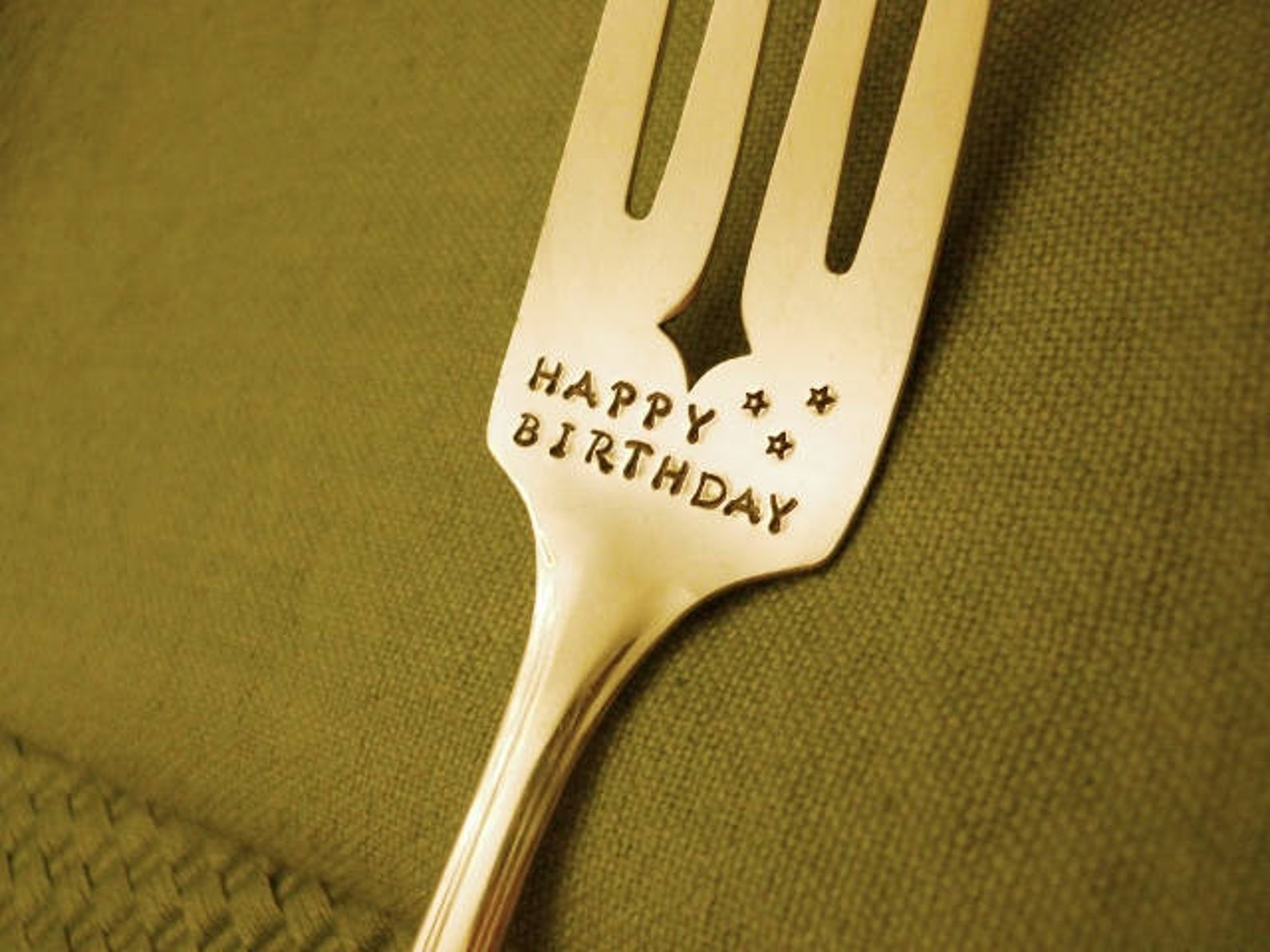 HAPPY BIRTHDAY Fork: Custom Birthday Gift Idea for Men Her Kids Mom Dad ...