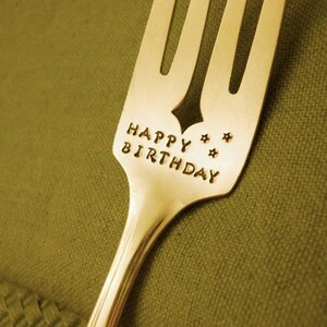HAPPY BIRTHDAY Fork: Custom Birthday Gift Idea for Men Her Kids Mom Dad ...