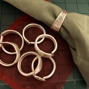 Napkin Rings Handmade From Vintage Silverware, Antique Silver Spoon ...