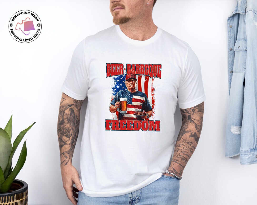 Beer Barbeque Freedom Shirt, 4th of July Shirt, Funny Trump Shirt, USA ...