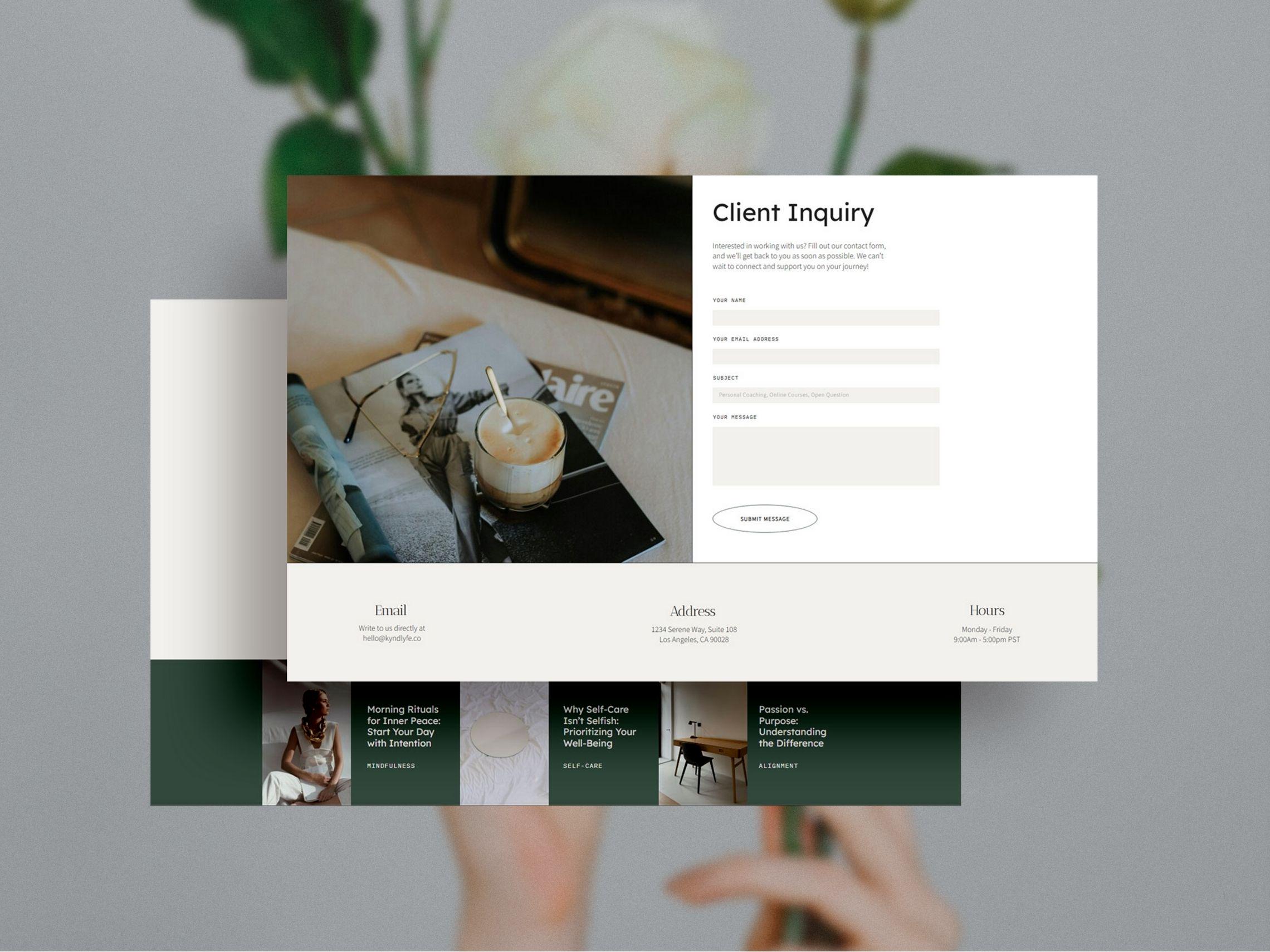 Showit Website Template for Coaches, Life Coach, Mindset Coach ...