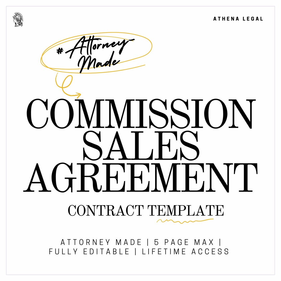 Commission Sales Agreement Contract Template | Attorney-written ...