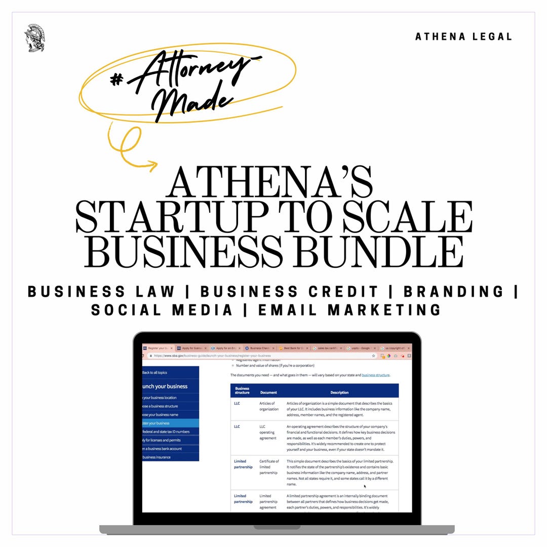 Athena's Startup to Scale Business Bundle | Business Courses, E-books ...