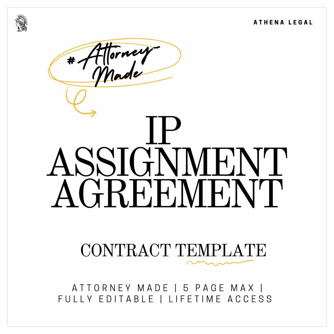IP Assignment Contract Template | Attorney-written Editable Instant ...