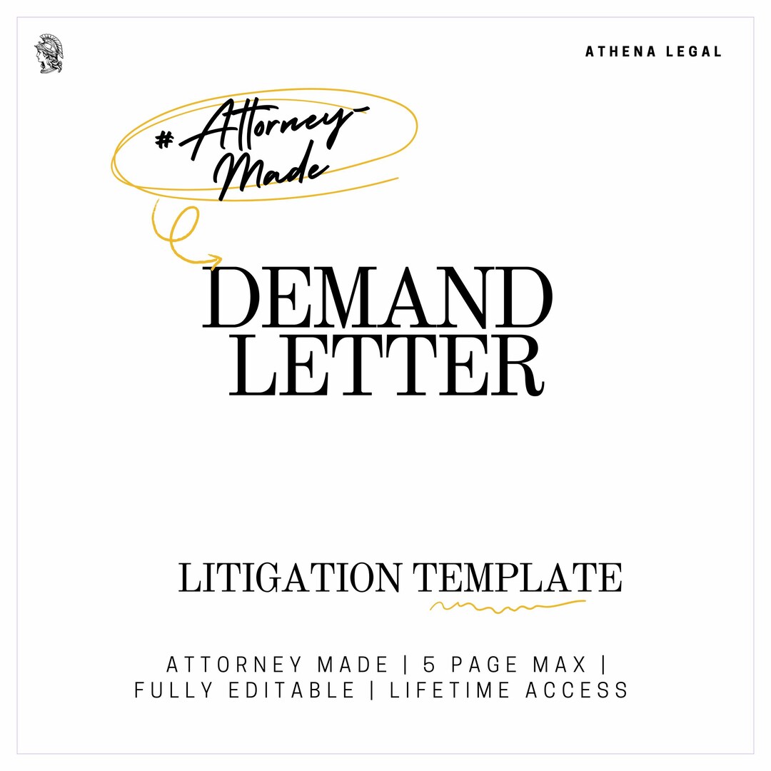 Demand Letter Litigation Template for Court | Attorney-written Editable ...