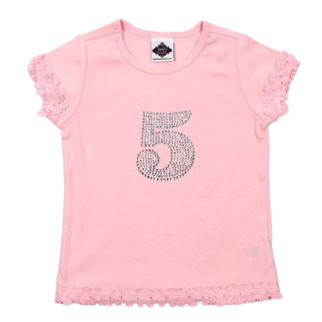 Birthday Number Shirt for Girls Rhinestone Birthday Shirt for Girls 1st ...