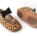 Baby Girl Cheetah Print Shoes With Genuine Leather Black Accent Bow ...