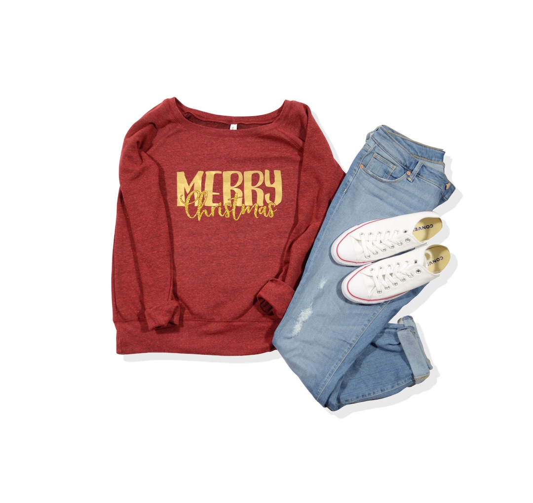 Merry Christmas Sweatshirt for Women, Warm and Cozy Holiday Sweater ...