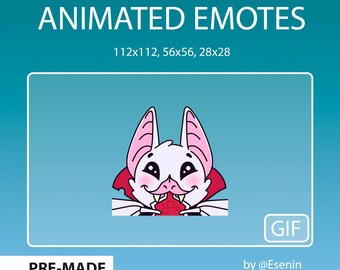 Dracula Bat Animated Emote: Gamer/streamer Twitch Emotes (GIF) - Etsy