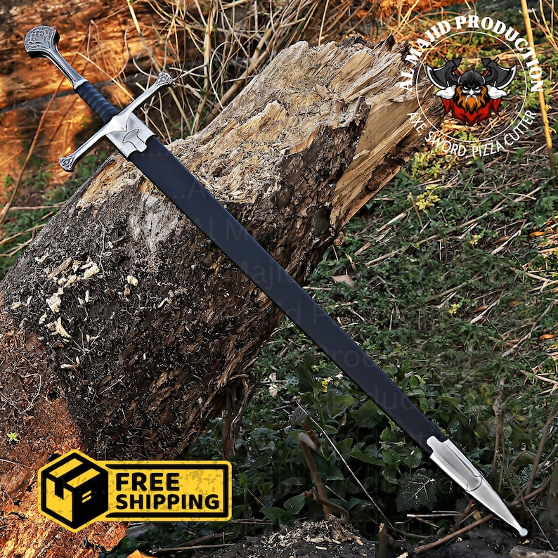 Handmade Damascus Steel Viking Sword Cosplay Medieval Sword, Groomsmen ...