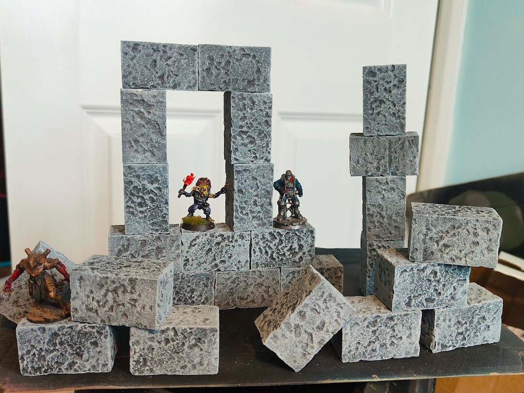 26 Large Concrete Blocks - Tabletop Wargaming Scatter Terrain Wargames ...