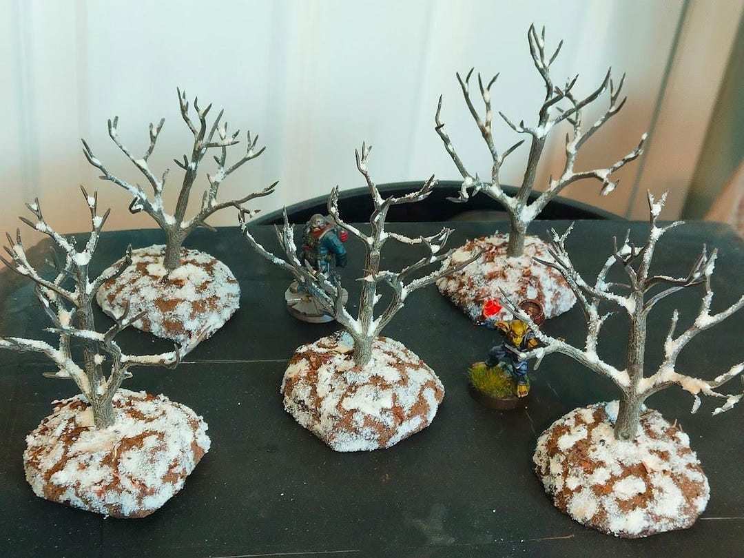 5 Winter Trees - Tabletop Scatter Wargaming Terrain Wargames 40K Ttrpgs ...