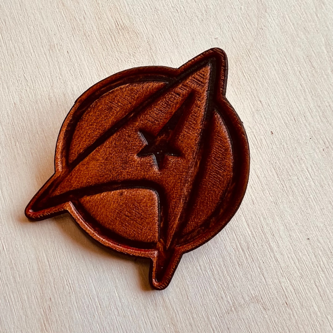 Starfleet Inspired Pin! Antiqued Leather - Etsy