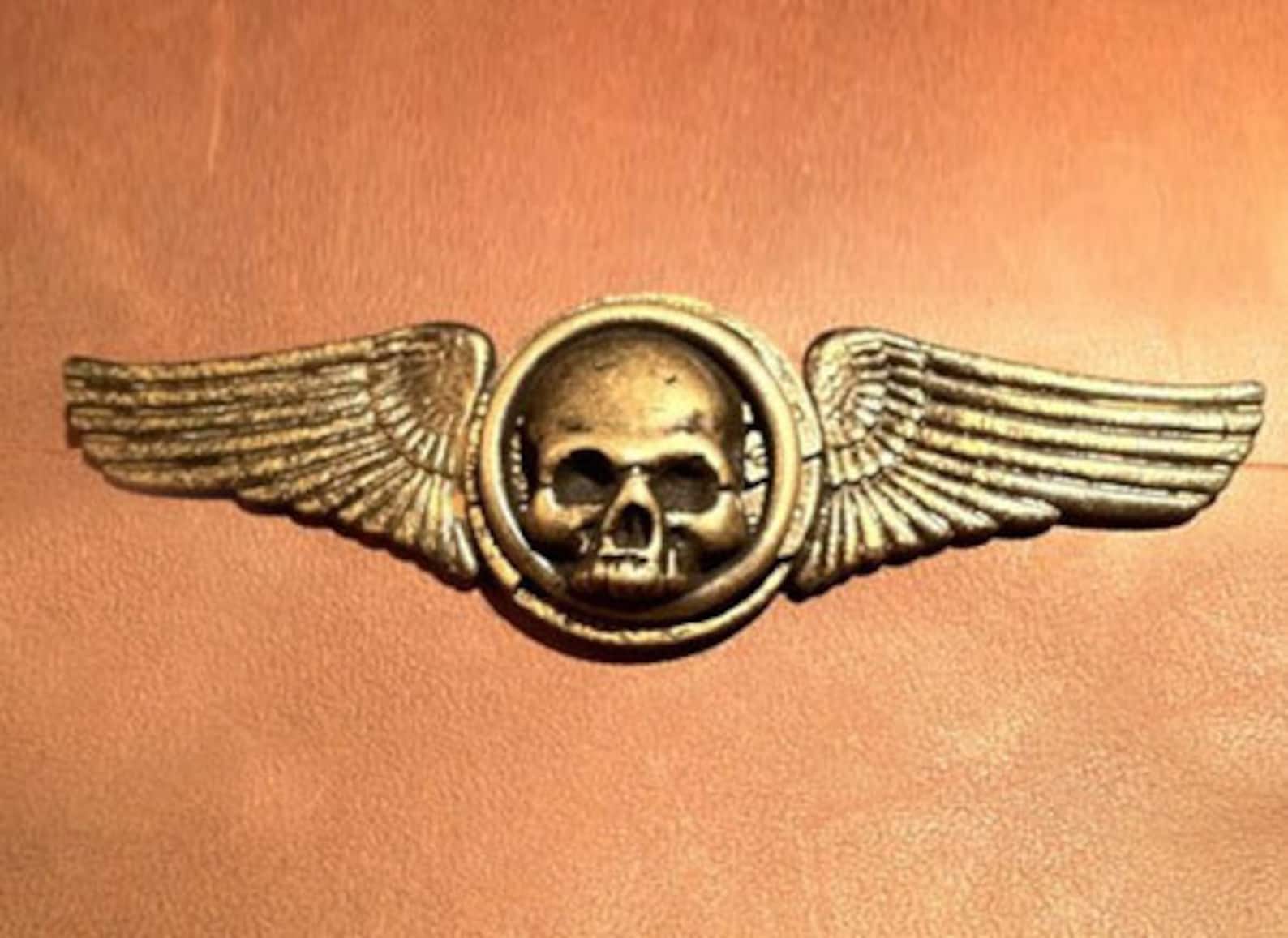 Winged Skull Pin Steampunk - Etsy