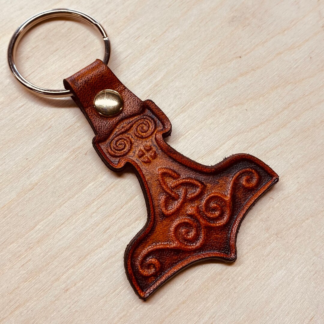 Thor’s Hammer Mjolnir Keychain - Etsy