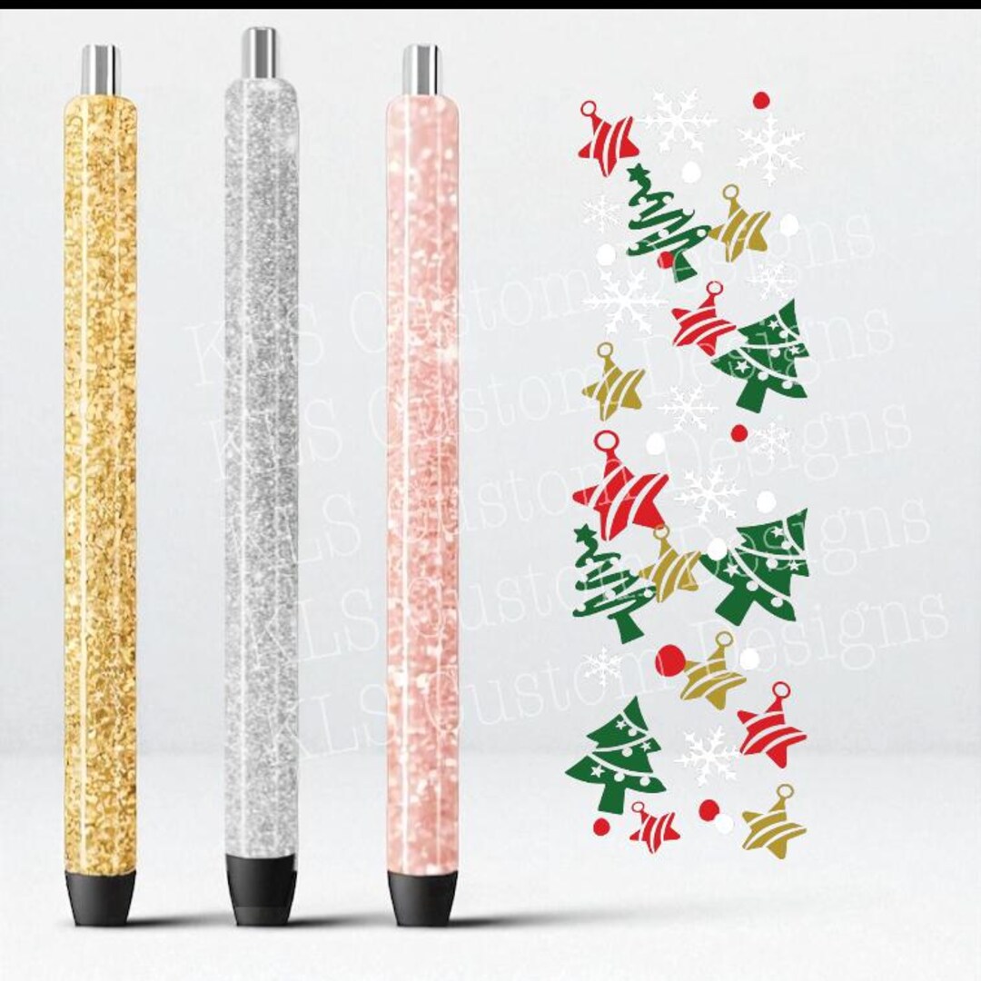 9 Christmas Trees Snowflakes UV DTF Pen Wrap - Etsy