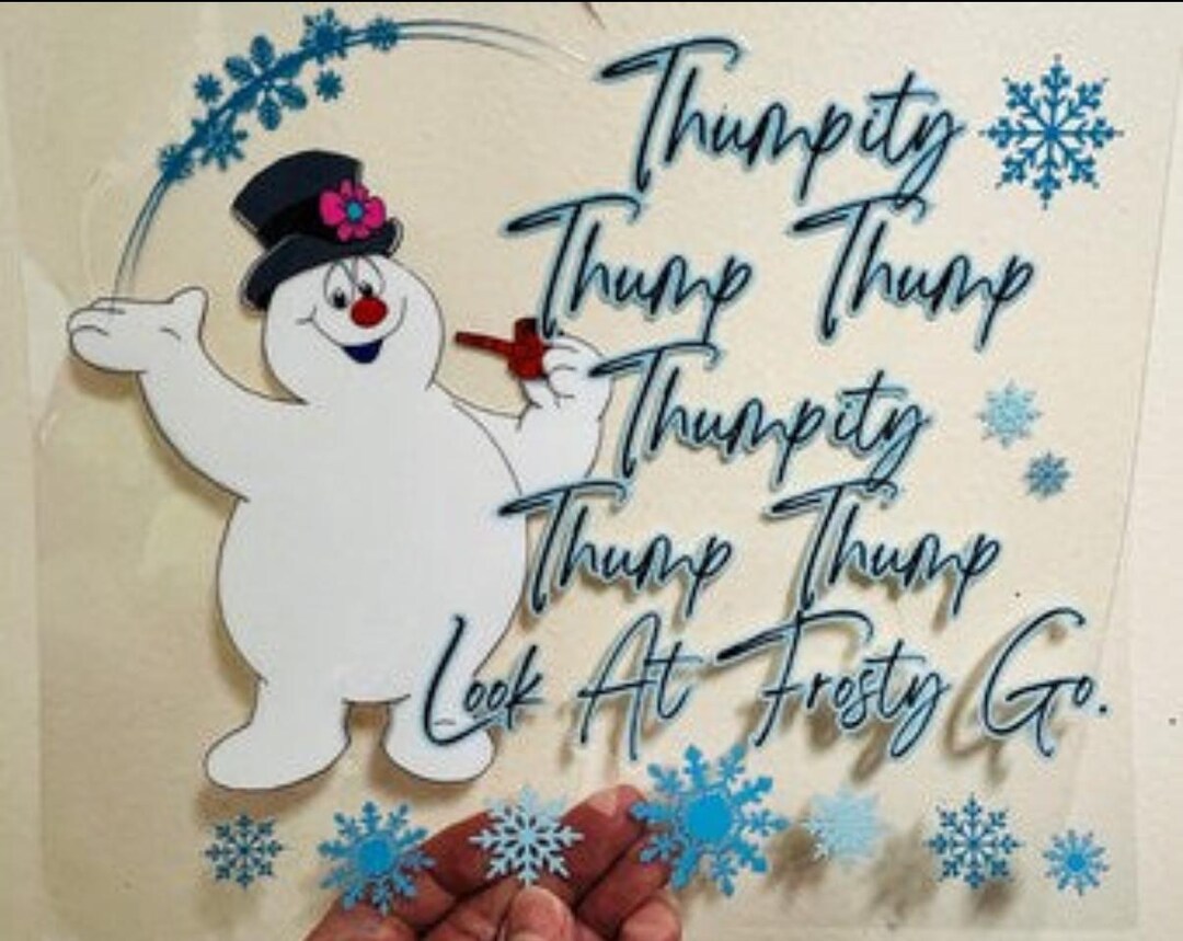 14Y Snowman 4" Tall UV DTF Decal - Etsy