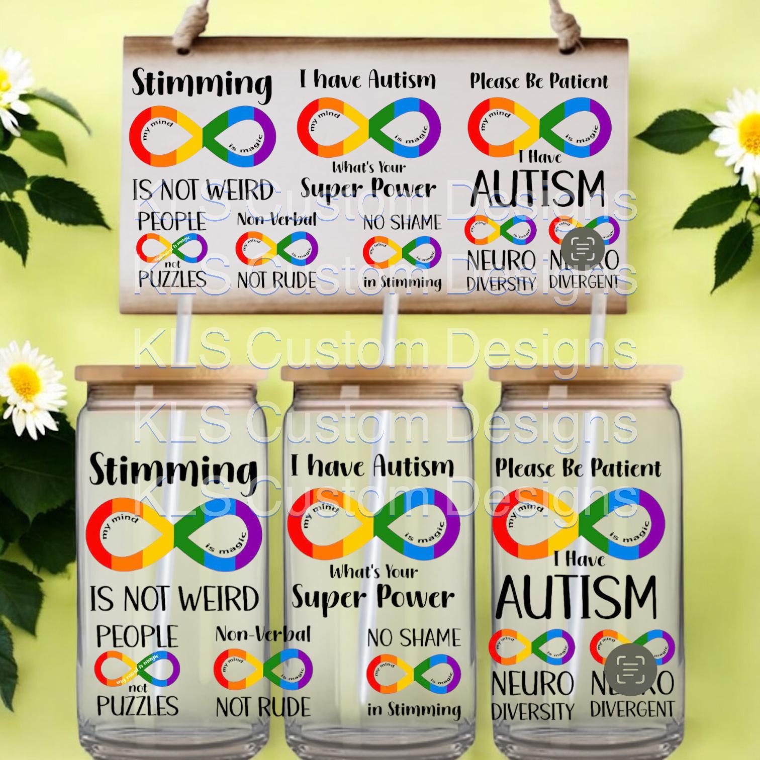 B4 Autism UV DTF Cup Wrap - Etsy